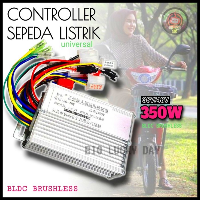 Jual controller sepeda listrik 36v 48v 350w bldc brushless sparepart E ...