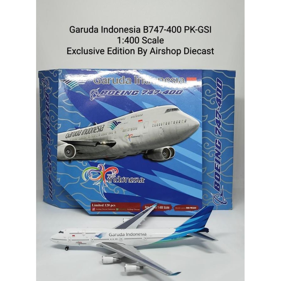 Jual Garuda Indonesia B747-400 PK-GSI 1:400 Scale Exclusive Edition By ...