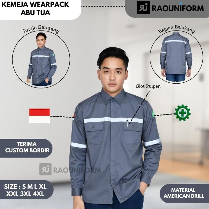Jual Baju Proyek Safety/Pakaian Seragam Kerja/Baju Proyek Tambang ...