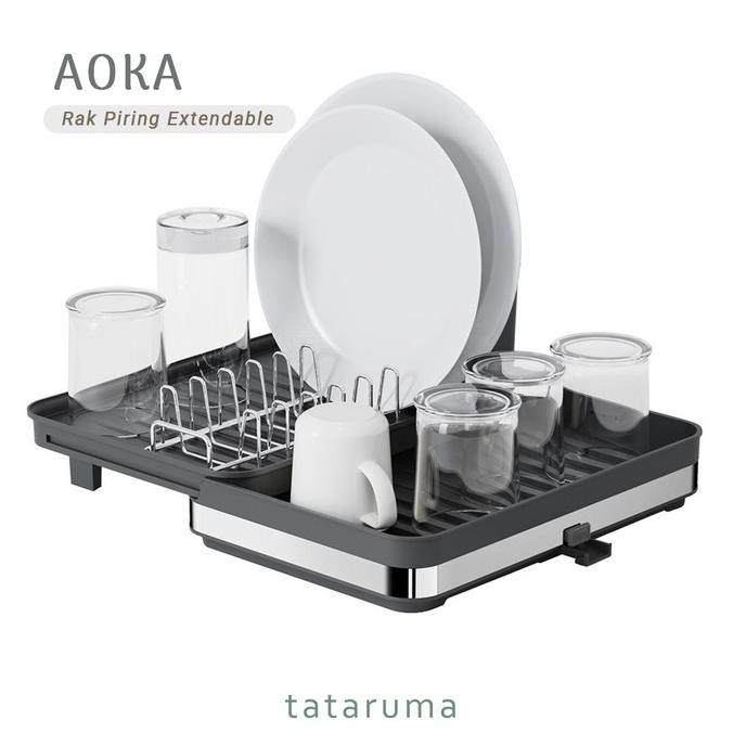 Jual AOKA - Rak Piring Peniris Alat Makan Lapis Bisa Ditarik | Shopee ...