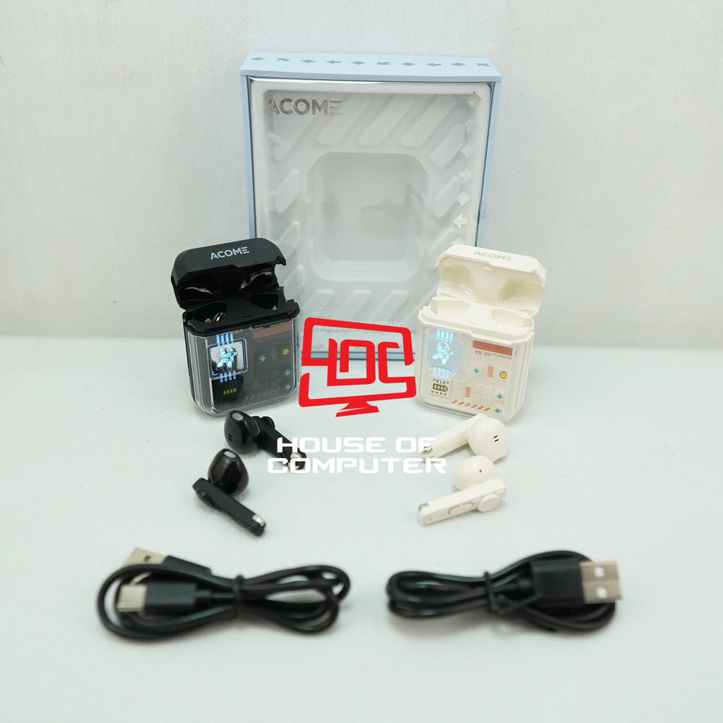 Jual EARPHONE ACOME TWS INPODS AT06 BLUETOOTH 5.3 ENC DUAL MIC NOISE ...