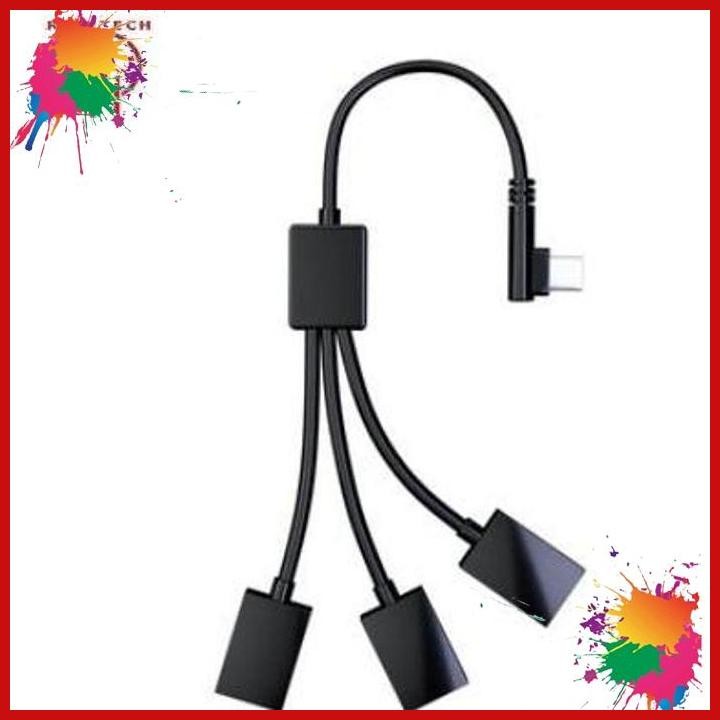 Jual (RNT) ADAPTER ELBOW OTG 3 IN 1 (C) DATA CABLE TO USB CONVERTER ...