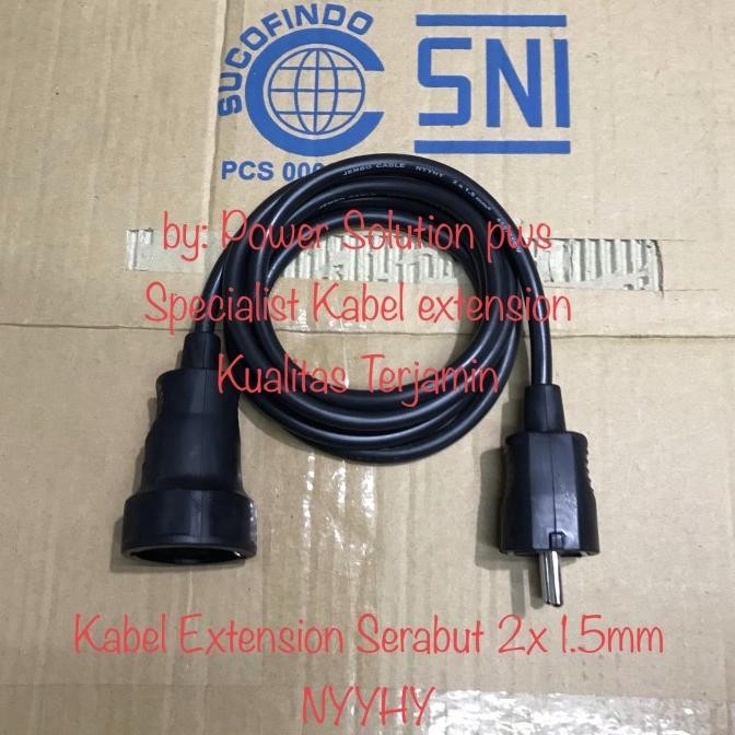 Jual Kabel listrik tambahan ( Extension ) 20 Meter KE20M - NYYHY 2x1.5mm | Shopee Indonesia