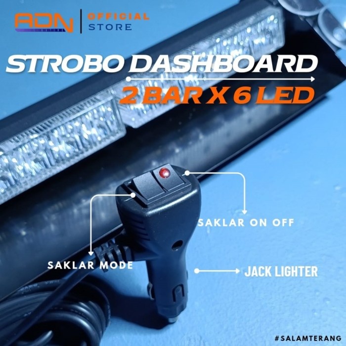Jual Termurah Strobo Dashboard Dasbor Federal Signal Vama V2 Polisi 2 ...