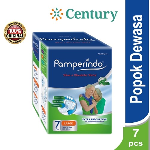 Jual PAMPERINDO ADULT DIAPERS UKURAN L ISI 7CS / POPOK DEWASA ...
