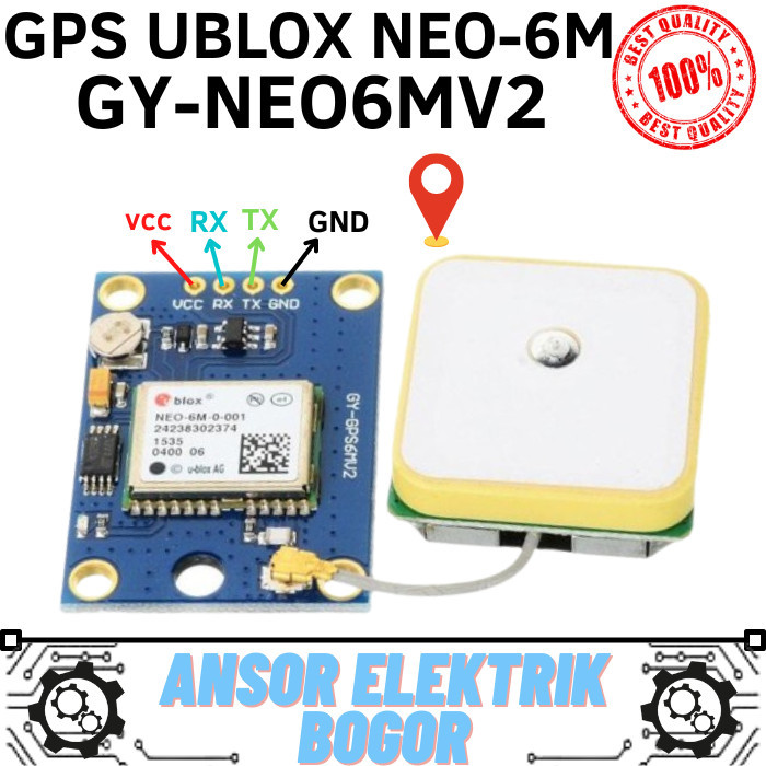 Jual GPS NEO-6M GY-NEO6MV2 UBLOX MODULE WITH ANTENNA MODULE 6M FOR ...