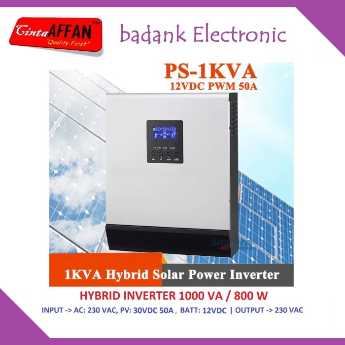 Jual SOLAR PV HYBRID INVERTER 1000 VA 800 W PANEL SURYA 1KVA HIBRID ...