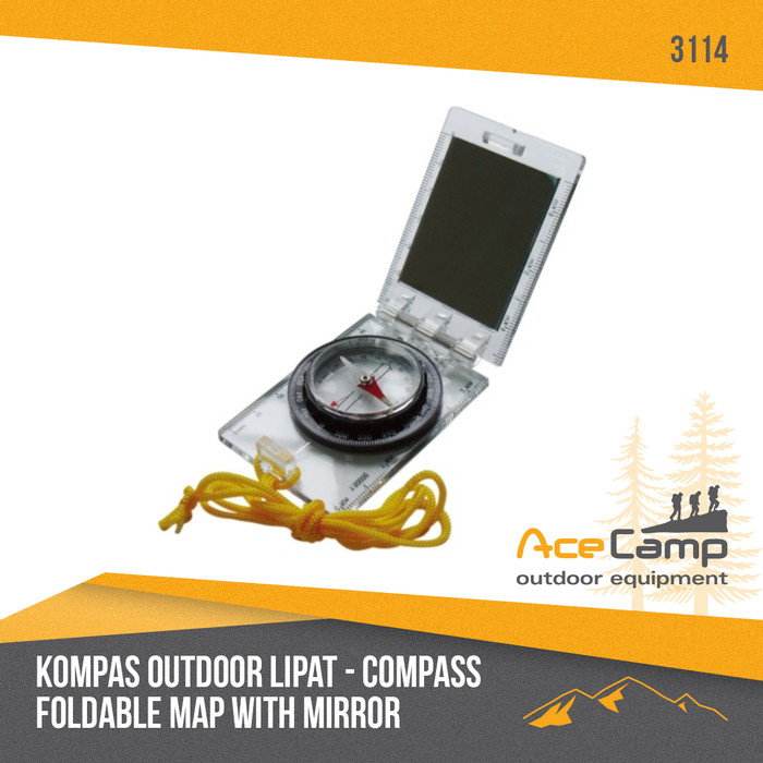 Jual Ba - Kompas Outdoor Lipat Acecamp Compass Foldable Map With Mirror ...