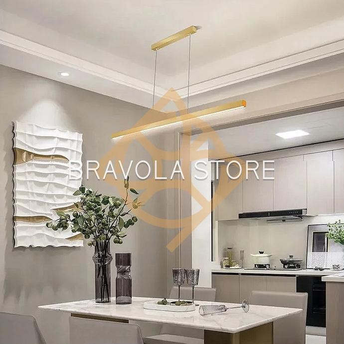 Jual Lampu Gantung Minimalis Led Hias Dekorasi Meja Makan Gold Bar 5661B | Shopee Indonesia