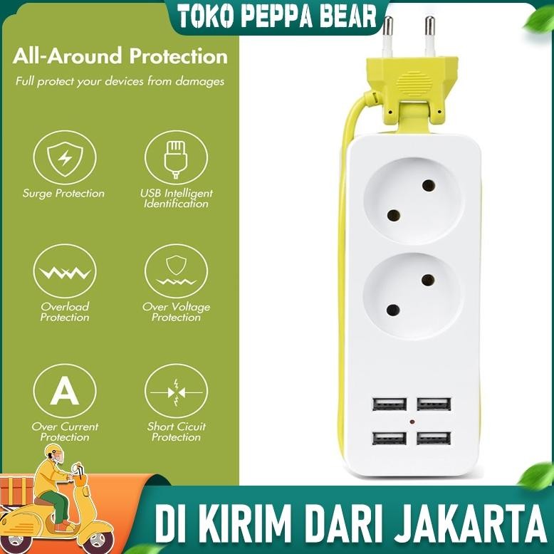 Jual Soket Stop Kontak USB dengan Sakelar Independen dengan 4 Port USB ...