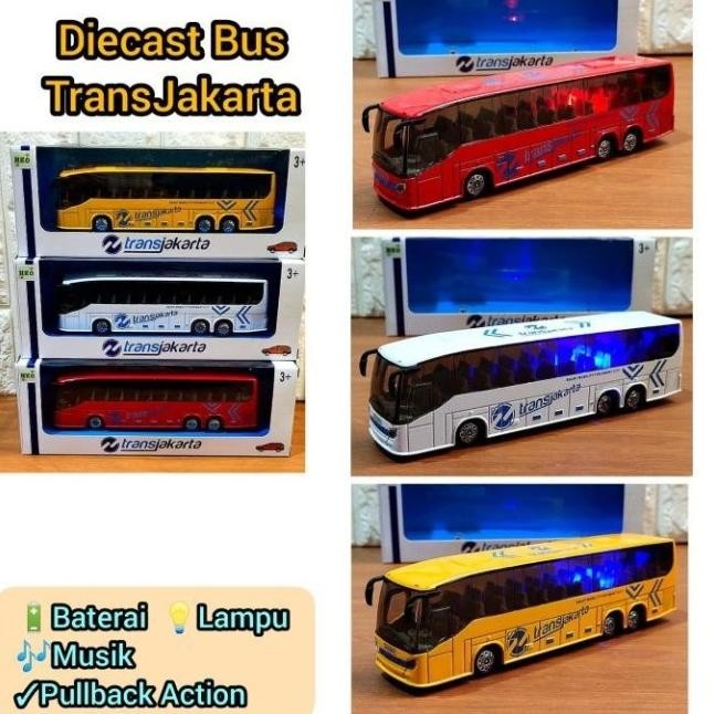 Jual Mainan Diecast Bus Transjakarta Mainan Bis Trans Jakarta Busway ...