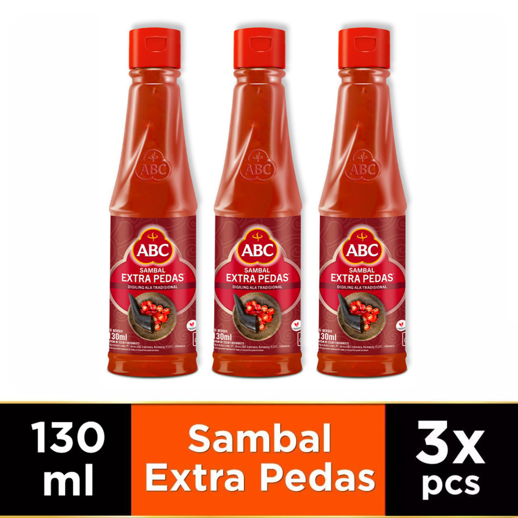 Jual ABC Saus Sambal Extra Pedas 130ml x 3 pcs | Shopee Indonesia