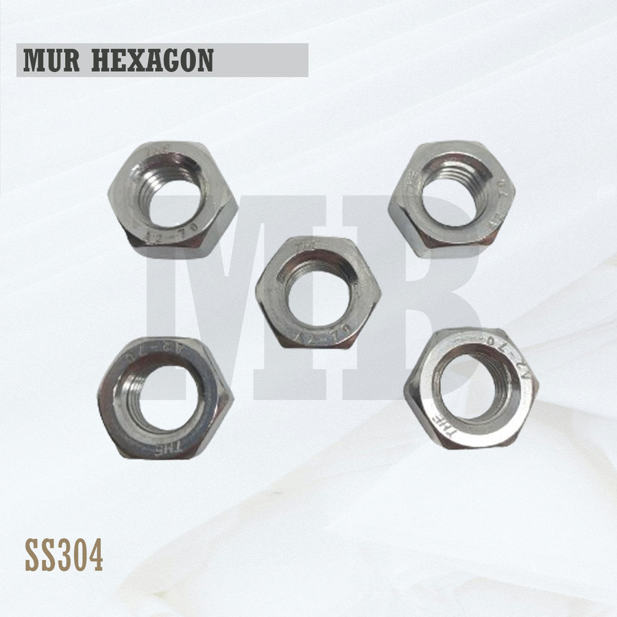 Jual SS304 Mur M45 Milli / Mur Stainless M45 / Hex Nut M45 SUS304 / A2 ...