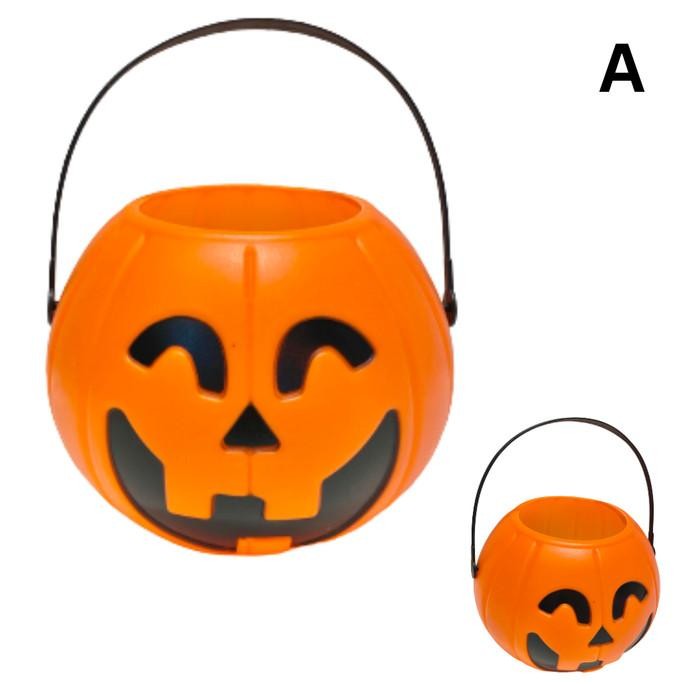 Jual Halloween trick or treat pumpkin bucket 17cm/ember keranjang ...