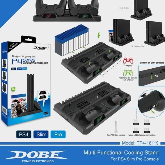 Jual PS4 Dobe Multifunctional Cooling Stand PS4 Pro/Slim/Fat TP4-18119 ...