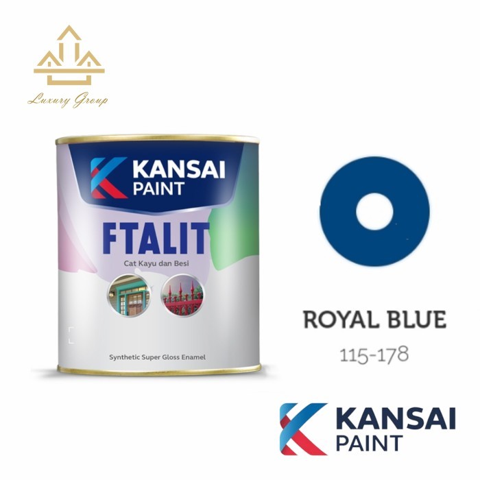 Jual Kansai Ftalit Gloss Royal Blue 115-178 Cat Kayu dan Besi 20 Kg ...