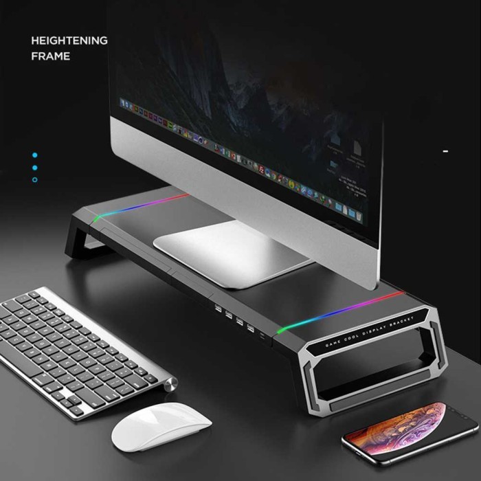 Jual Meja Dudukan Stand Alas Monitor Komputer Laptop Desk Shelf Tempat ...