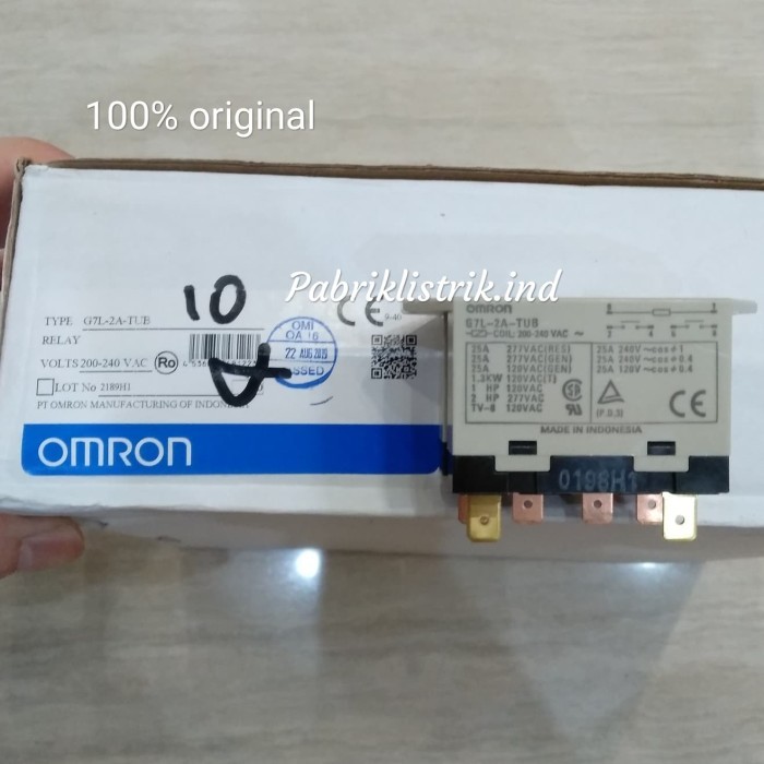 Jual Cuci Gudang Relay G7L 2A Tub 25A Coil 220V Ac Omron Original Spare ...