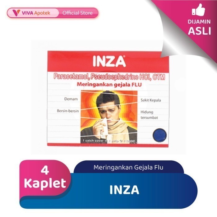 Jual Inza untuk Meringankan Gejala Flu (4 Kaplet) | Shopee Indonesia