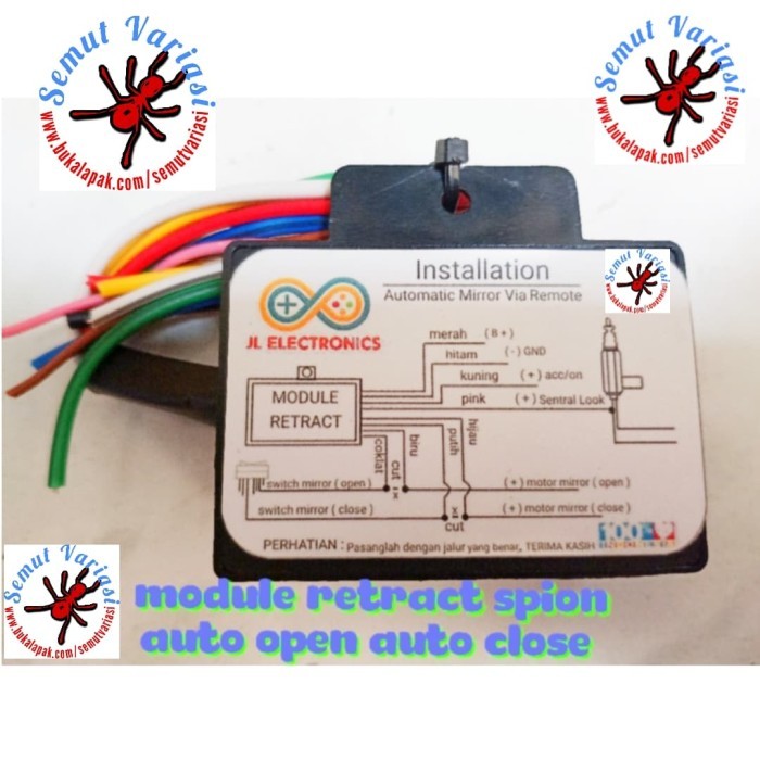 Jual Modul Auto Retract Penutup-Pembuka Spion Mobil Otomatis Universal ...