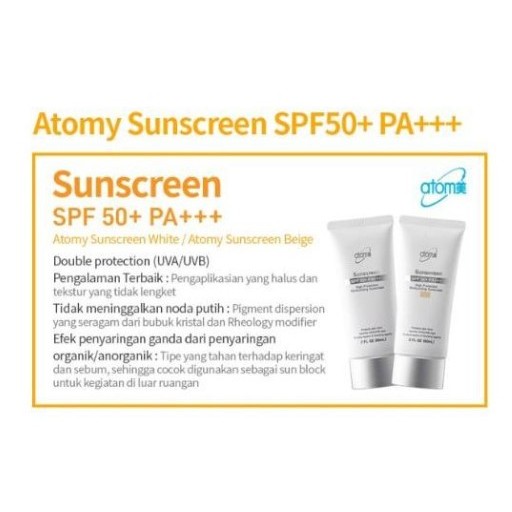 Jual ATOMY ABSOLUTE ESSENCE SUNCREEN UV PROTECTOR SPF 50+ PA ...