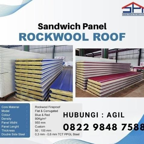 Jual SANDWICH PANEL ROCKWOOL ATAP | Shopee Indonesia