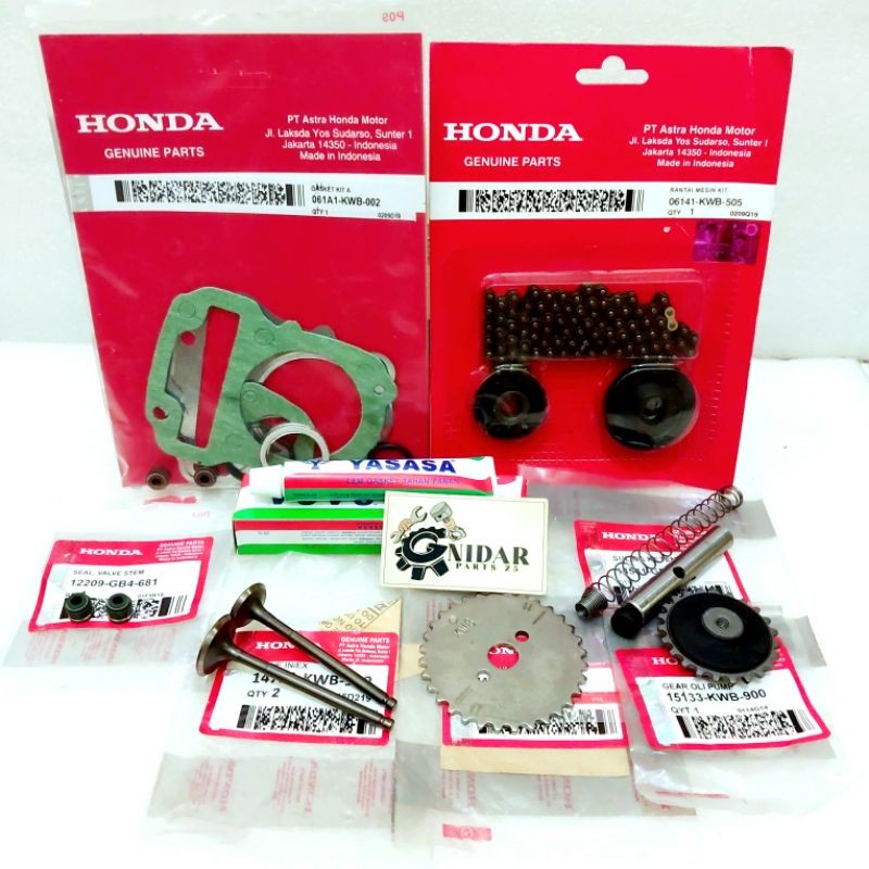 Jual Rantai Keteng Set + Gigi Sentrik + Klep Set + Sil Klep + Suling Tensioner + Gigi Pompa Oli ...