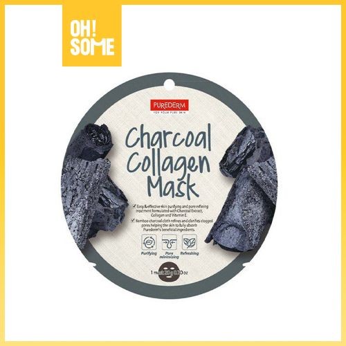 Jual [bpom] OHSOME - PUREDERM Charcoal Collagen Mask /maskermuka ...