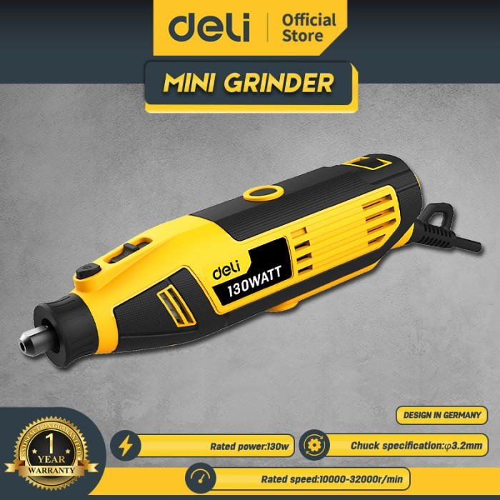 Jual Deli Mini Grinder / Mesin Gerinda mini 130W Diameter 3mm EDL-DM03 ...