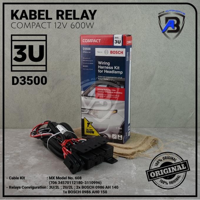 Jual KABEL RELAY SET BOSCH LAMPU DEPAN HEADLAMP MOBIL H4 3 RELAY ...
