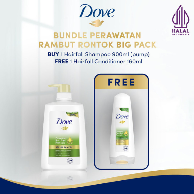 Jual Bundle Perawatan Rambut Rontok - Dove Anti Hair Fall Basic Regime ...