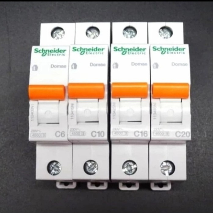 Jual Mcb Schneider Domae 6A 10A 16A 20A, 1P 1 Phase Schneider Original -10A | Shopee Indonesia