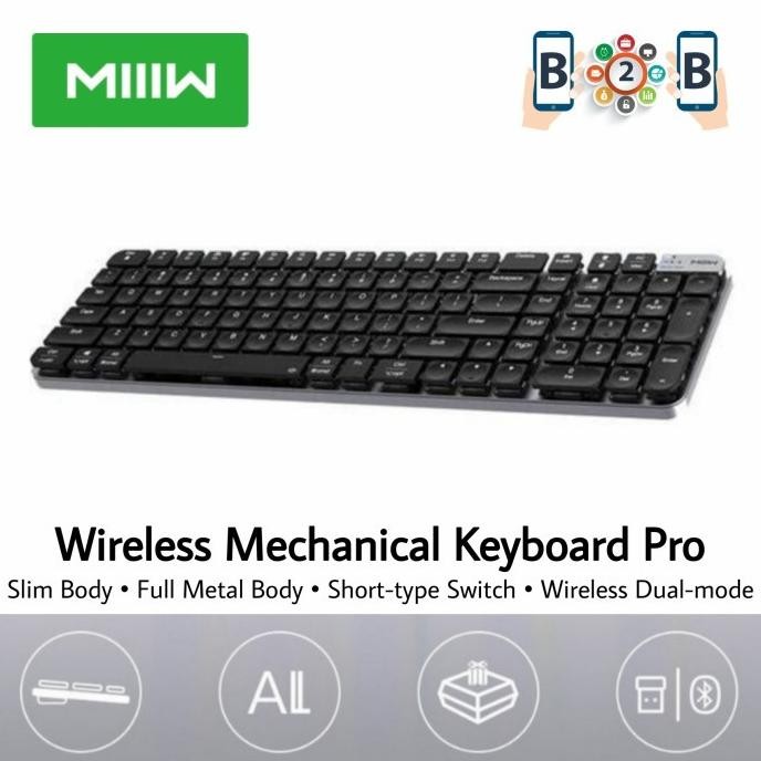 Jual Komponen Komputer Miiiw Wireless Mechanical Keyboard Pro 102 Key ...