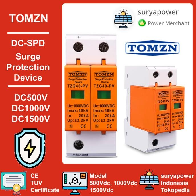 Jual New Spd Dc - 500V 1000V 1500V - Surge Arrester Dc - Tomzn ...