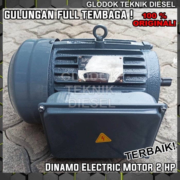 Jual Dinamo Electric Motor 2 HP 1 Phase Gulungan Full Tembaga TERBAIK ORI - 2800 RPM 2 POLE ...