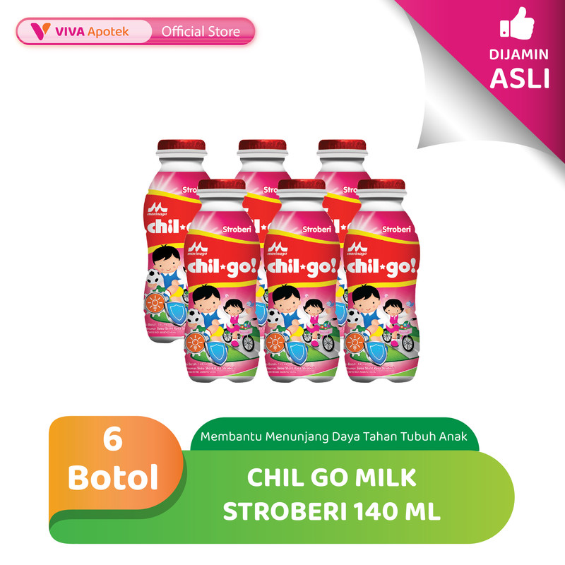 Jual Chil Go Milk Stroberi 140 ml Susu Pertumbuhan (Pack - 6 Botol ...