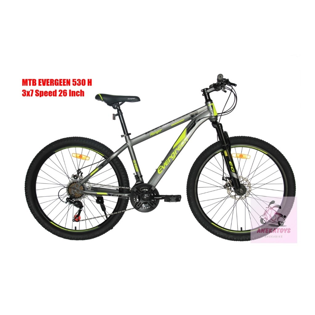 Jual Sepeda Gunung Evergreen 530H MTB Remaja-Dewasa 3x7 Speed Hi-Ten ...