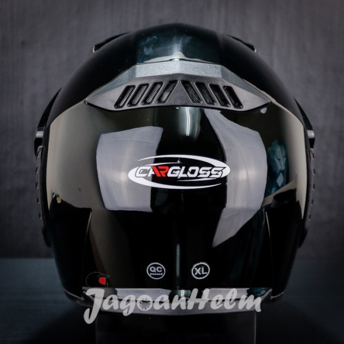 Jual Cargloss Helm Former Supermoto Cr Solid Black Carglos Barangbaru ...
