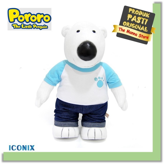 Jual Dijual! Iconix Pororo the Little Penguin Plush Toy Poby Type 28 ...