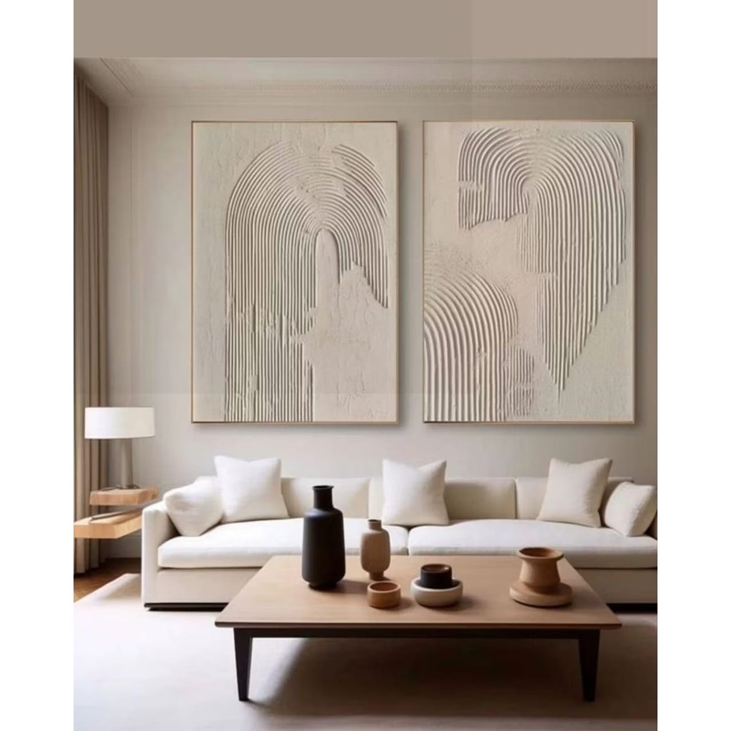 Jual Lukisan Dinding Abstrak Panel Tekstur Timbul Tebal Modern art ...