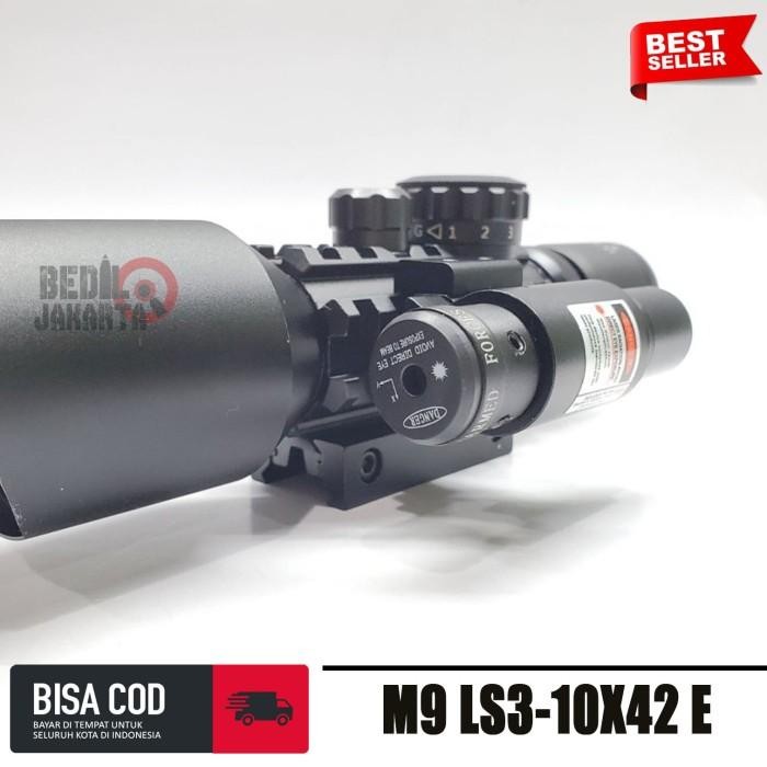 Jual TELESKOP M9 LS3-10X42 E RIFLE SCOPE LS 3-10X42E REDOT M9 RED DOT ...