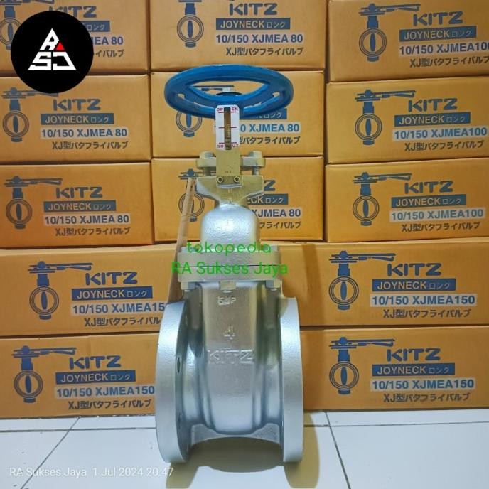 Jual 3 inch gate valve kitz fchi cast iron jis 10k original 100% | Shopee Indonesia