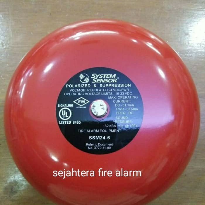 Jual Termurah Alarm Bell Merk System Sensor Type Ssm 24-6,24Vdc ...