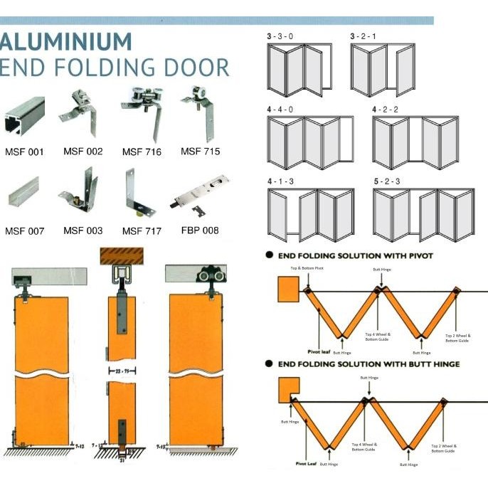 Jual [ Rd ] Set Top Bottom Pivot Atas Bawah Pintu Lipat Gantung Pivot ...