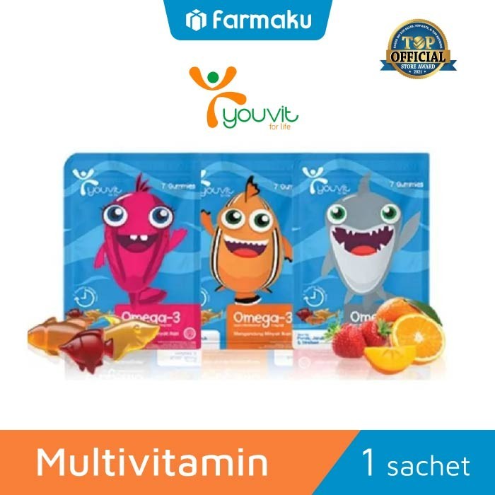 Jual Youvit Omega-3 Anak Isi 7 Gummies - Meningkatkan Fungsi Otak dan ...