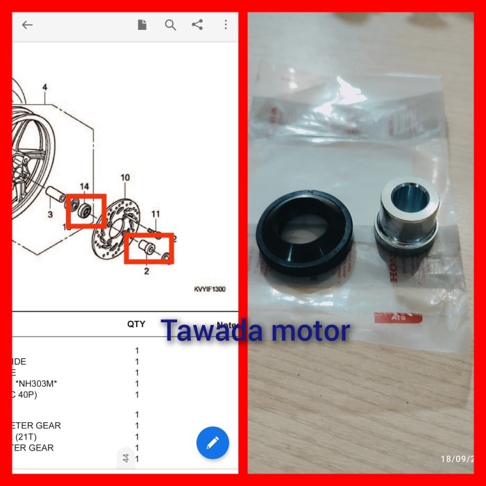 Jual Bos Bosh Roda Depan Bagian Kiri Plus Seal Debu Honda Beat Lama ...