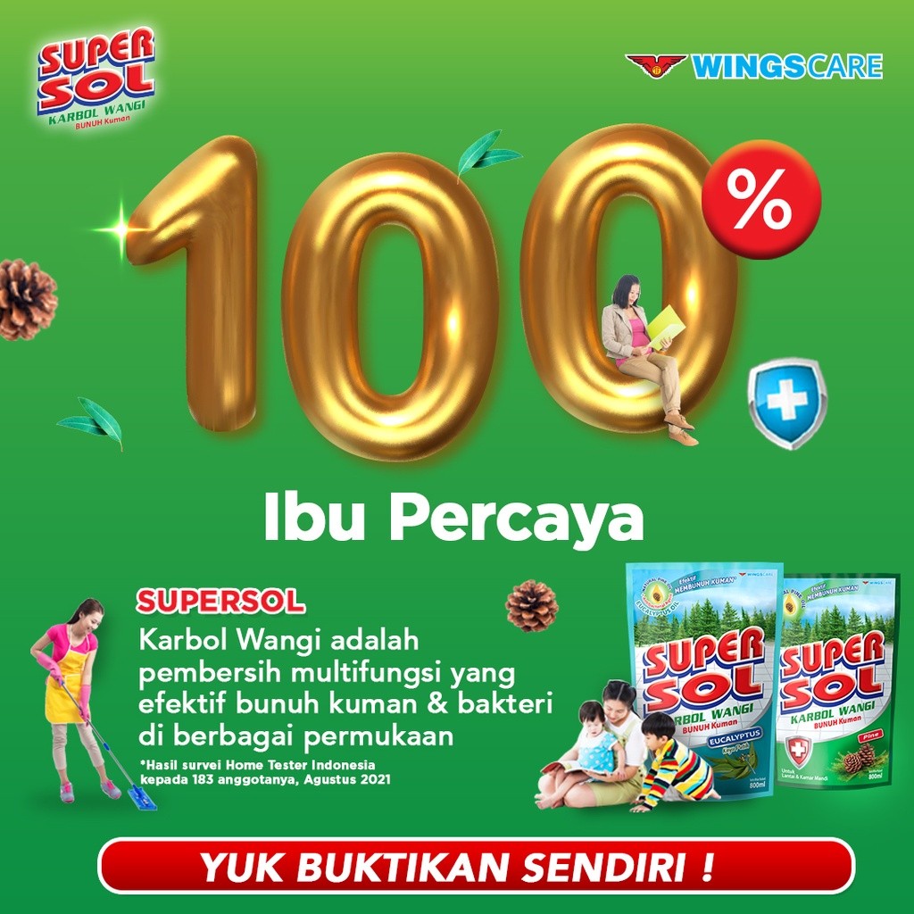 Jual Supersol Pembersih Lantai Karbol Cemara Pine Pouch 1500 ml ...