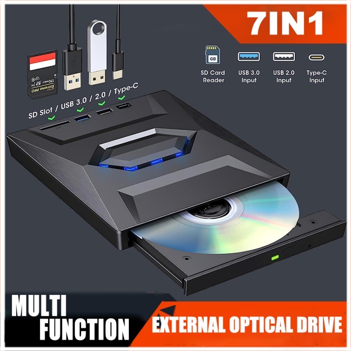 Jual Promo!! External Optical Drive External Dvd Drive For Laptop Usb 2 ...