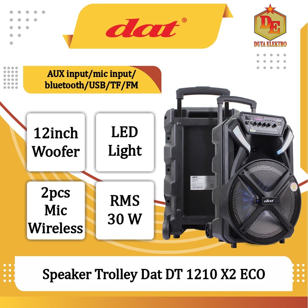 Jual Speaker Wireless Dat DT 1210 X2 ECO Portable | Shopee Indonesia