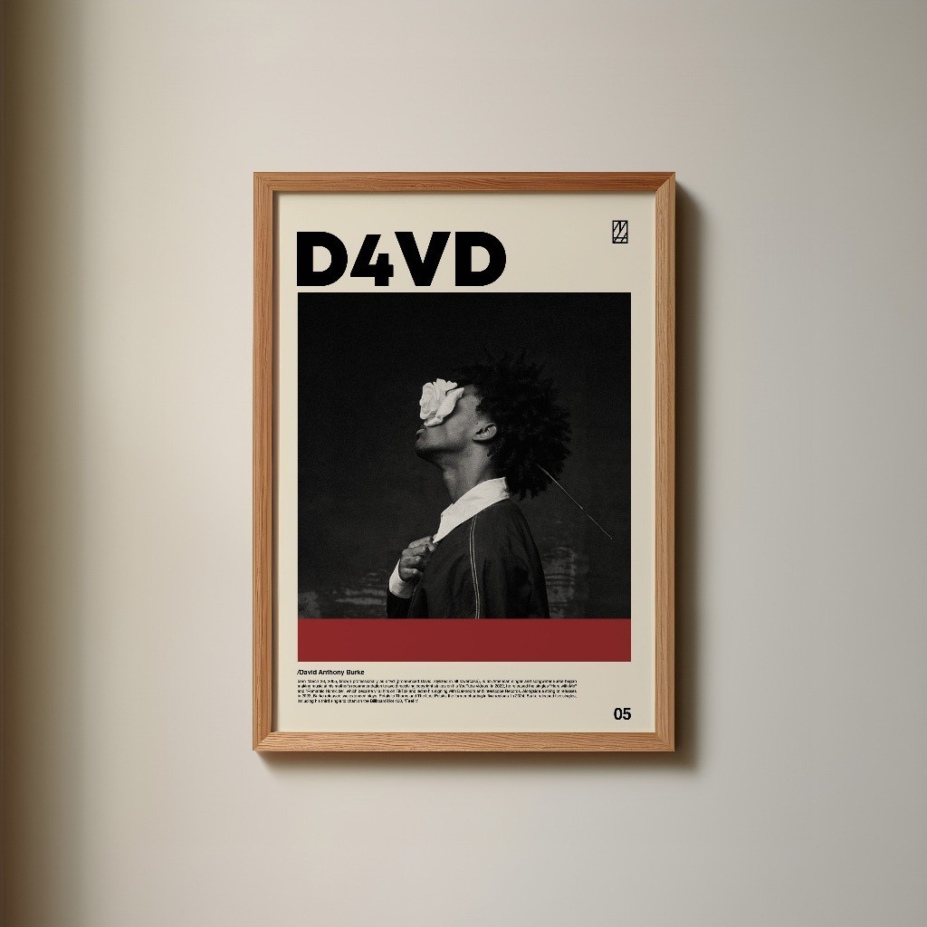 Jual Poster D4vd "Here with Me" | David Anthony Burke | Window to ...